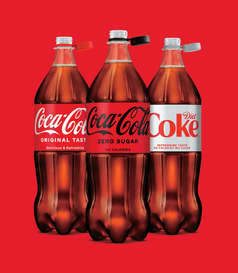 Coca-Cola thiết kế chai nước ngọt mới với nắp dính liền để giảm lượng ...