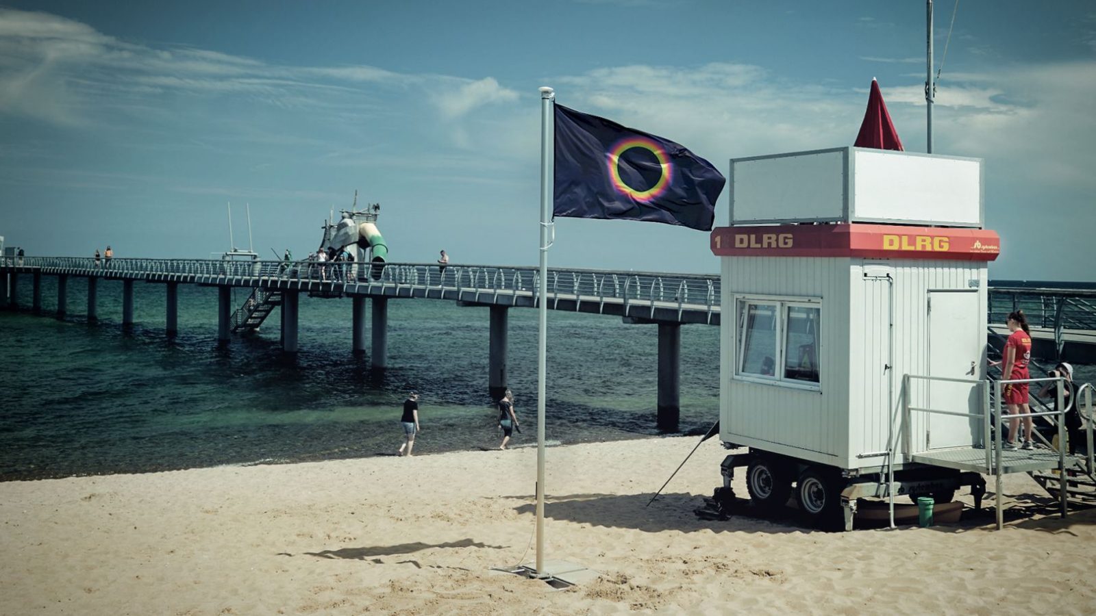 Sun Safety Flag - lá cờ đặc biệt được thiết kế để cảnh báo mức tia cực ...