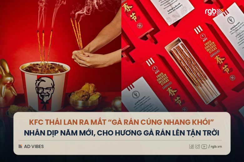 Độc lạ KFC Thái Lan: Ra mắt "gà rán cúng nhang khói" nhân dịp Tết ...