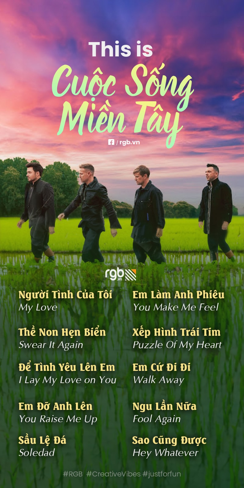 This is Cuộc Sống Miền tây - Bon trend nhóm nhạc huyền thoại Westlife ...