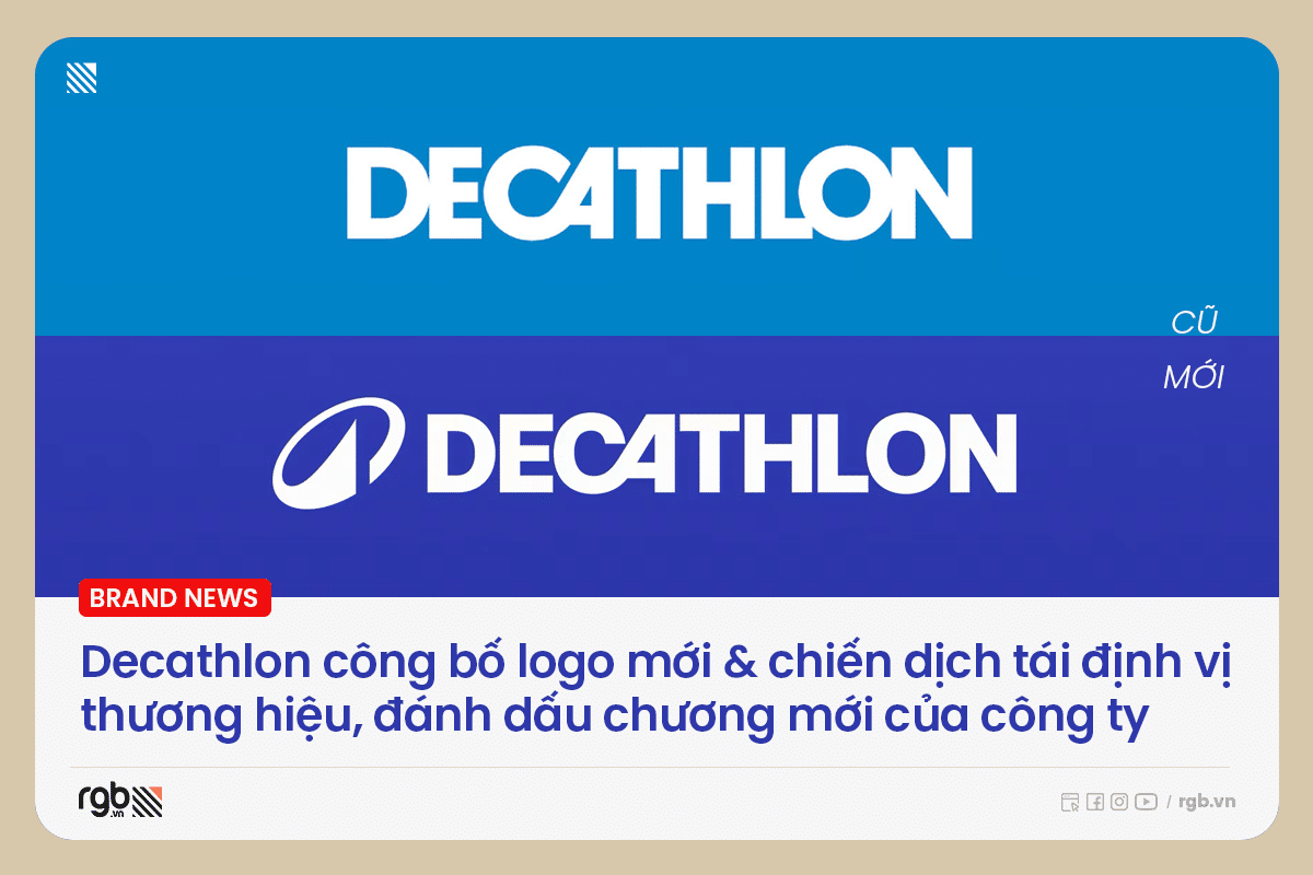 Decathlon công bố logo và bộ nhận diện thương hiệu mới • RGB