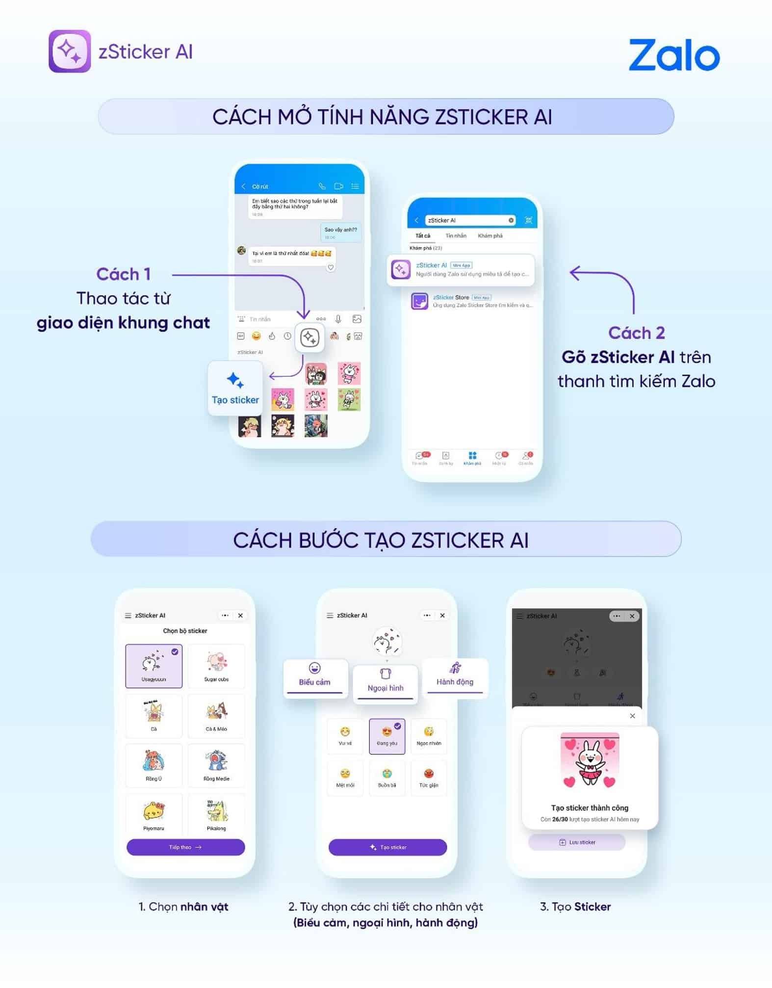 Zalo chính thức ra mắt zSticker AI, ứng dụng trí tuệ nhân tạo để nâng ...