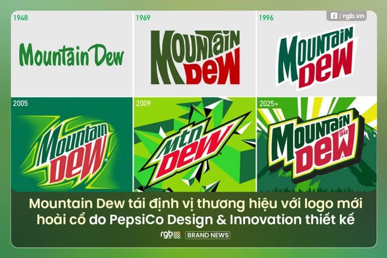 Mountain Dew tái định vị thương hiệu với logo mới hoài cổ do PepsiCo ...