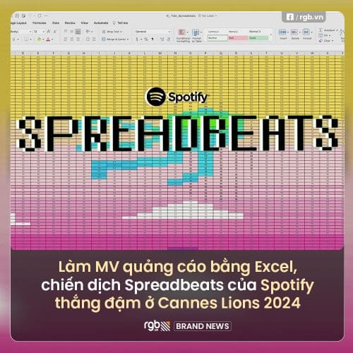 Spotify làm MV quảng cáo hoàn toàn bằng Excel, chiến dịch Spreadbeats thắng lớn ở Cannes Lions ...