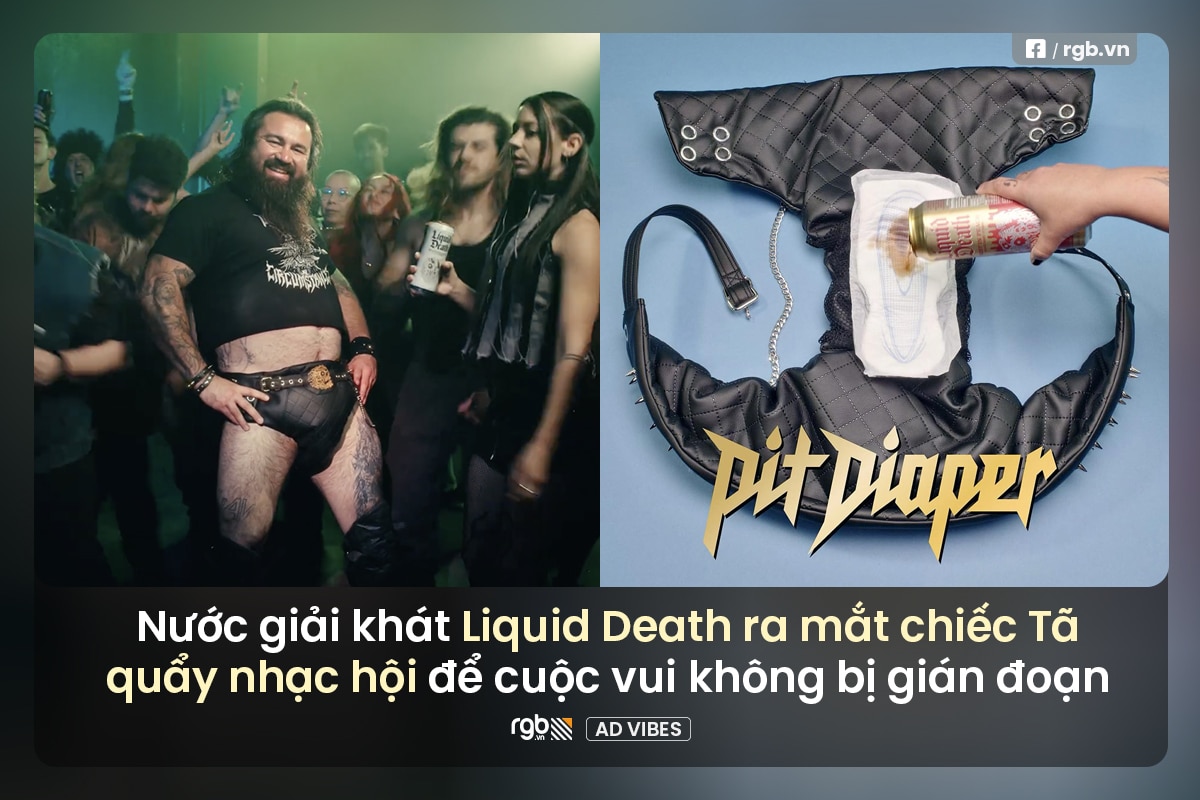 Nước giải khát Liquid Death ra mắt chiếc Tã quẩy nhạc hội để cuộc vui ...