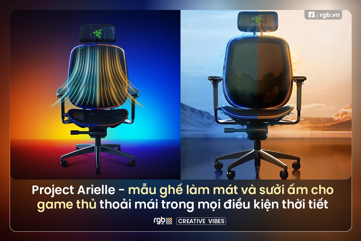 Project Arielle - mẫu ghế làm mát và sưởi ấm cho game thủ • RGB