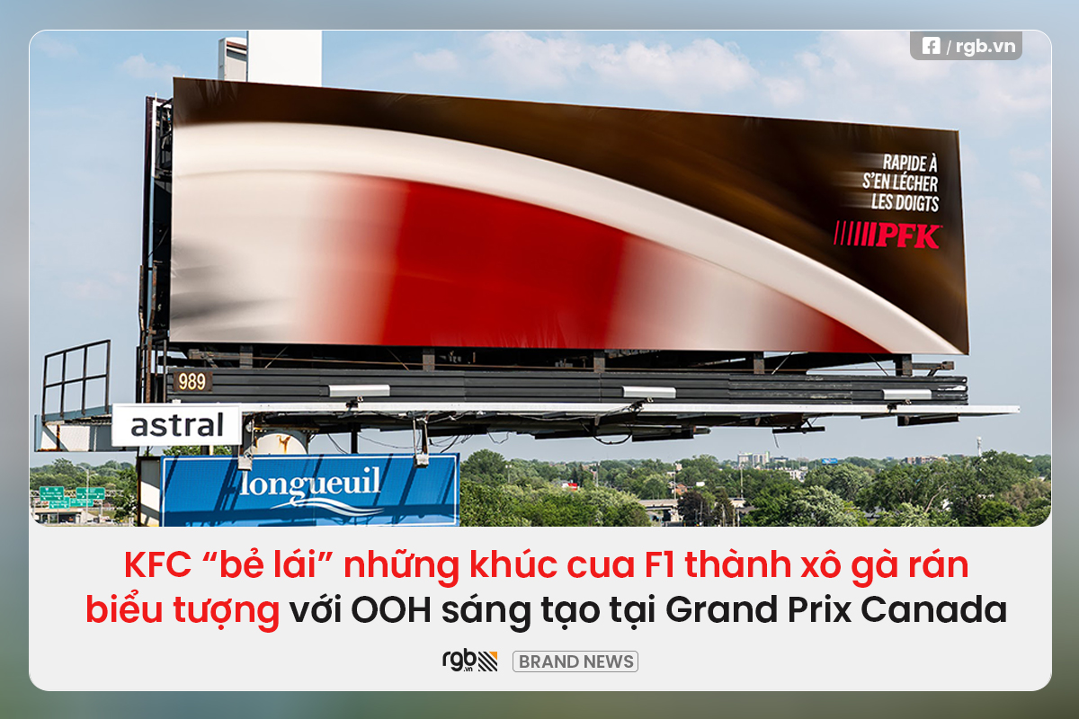 KFC “bẻ lái” đường đua F1 thành xô gà rán biểu tượng với chiến dịch OOH ...